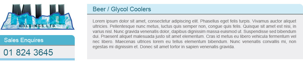 Beer / Glycol Coolers